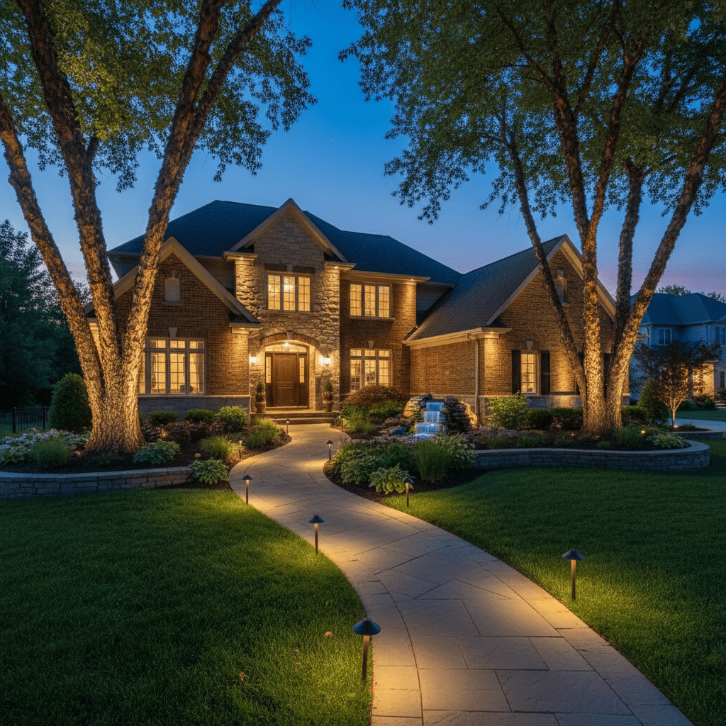 Landscape Lighting Design in Des Plaines, IL - Amliv Land Designs